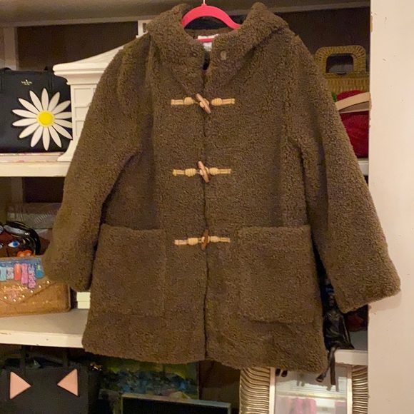 Zara | Jackets & Coats | Zara Girls Teddy Bear Shearling Toggle Coat ...